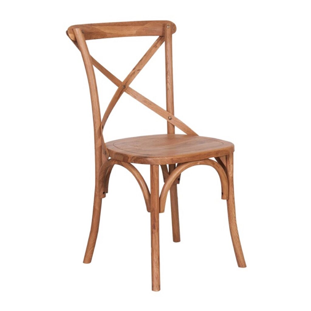 Timber Cross Back Chair - Stylish Events